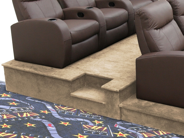 SoundRight 14inch Tan Home Theater Riser Platform - 4Seating