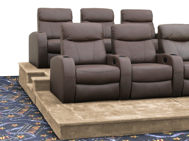 SoundRight 14inch Tan Home Theater Riser Platform - 4Seating