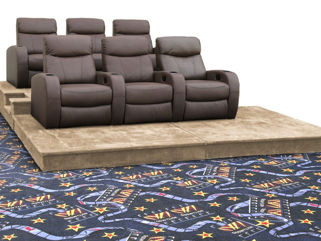 SoundRight 14inch Tan Home Theater Riser Platform - 4Seating